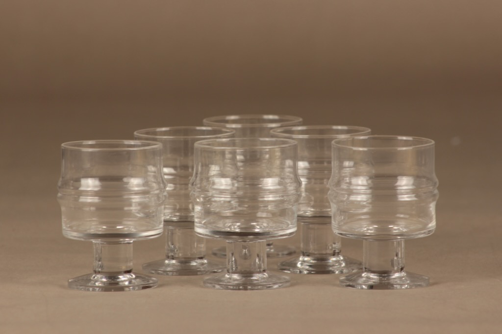 Iittala Pisaranrengas lasi, 10 cl, 6 kpl, Tapio Wirkkala - Laatutavara.com